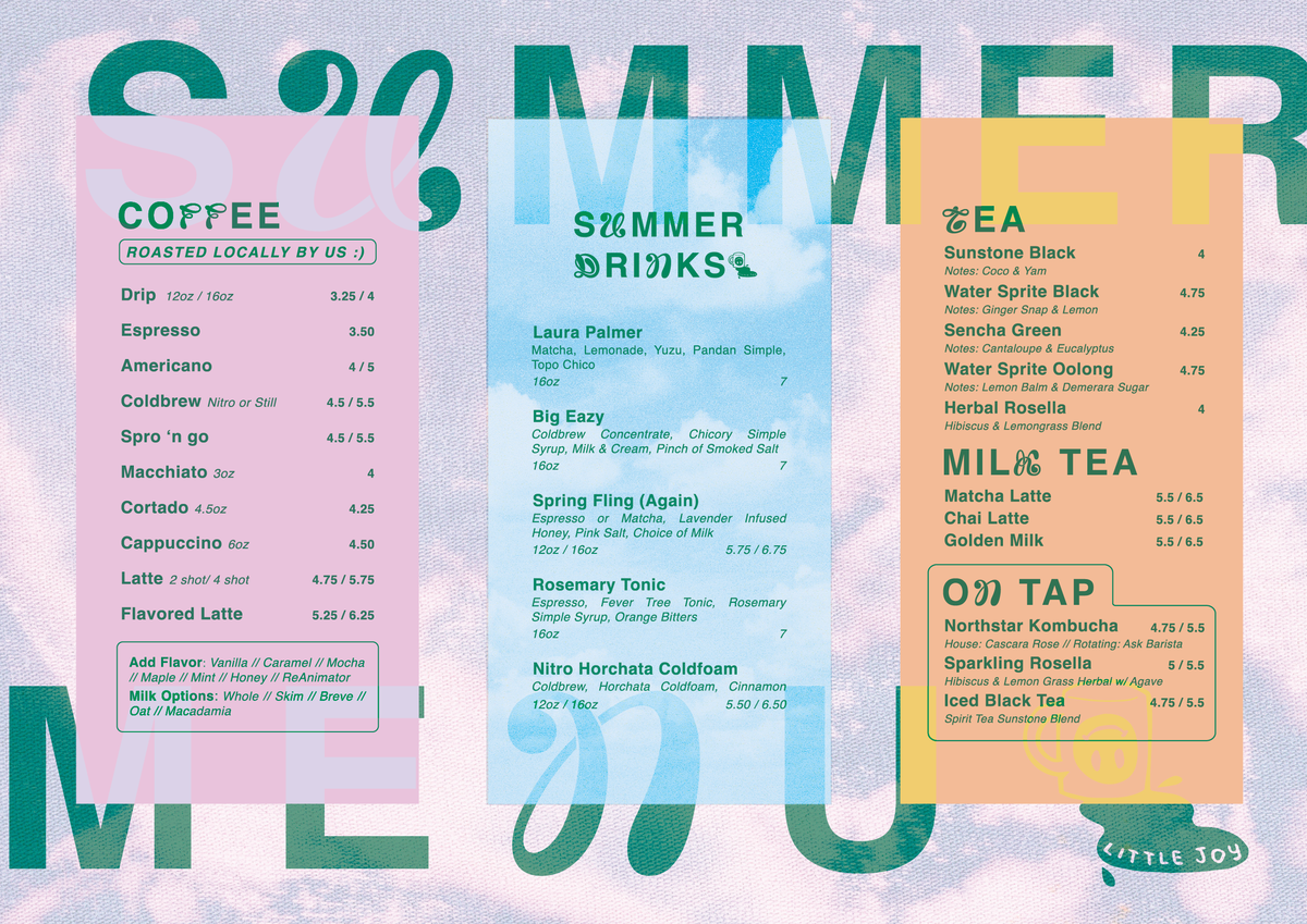 LJ Summer Menu – Groundwire Coffee Roasters