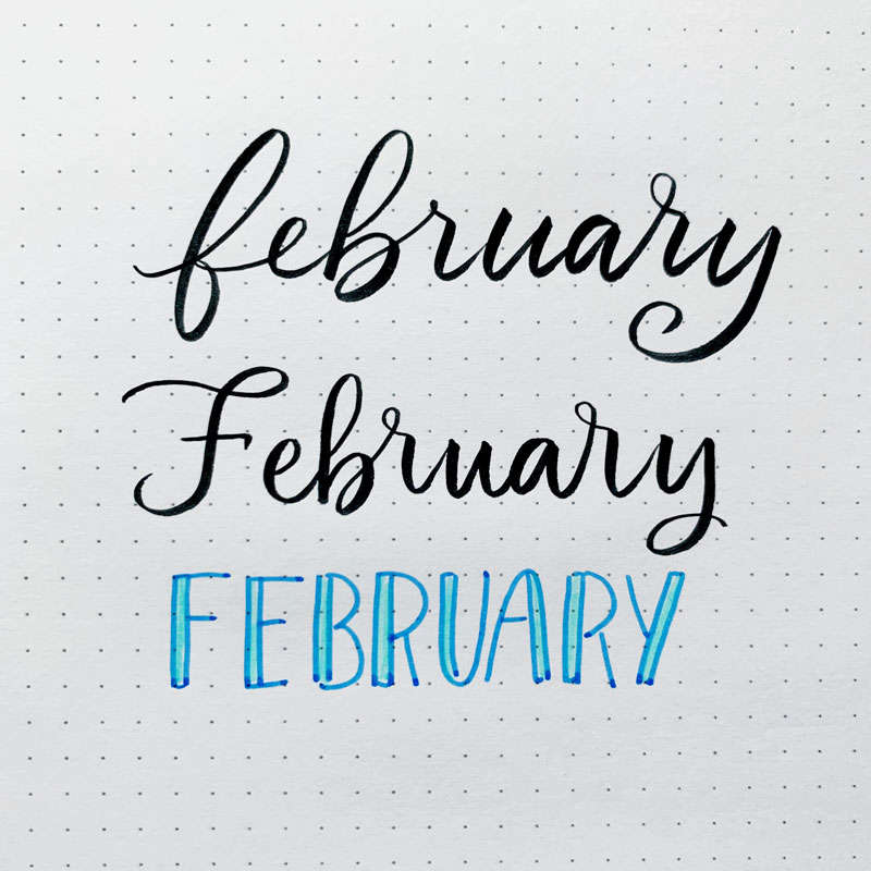 Lettering Challenge Recap - January 2020 – Let's Make Art