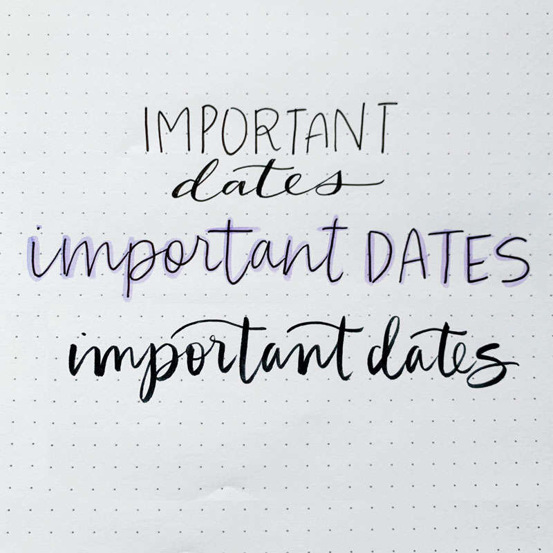 Lettering Challenge Recap - January 2020 – Let's Make Art