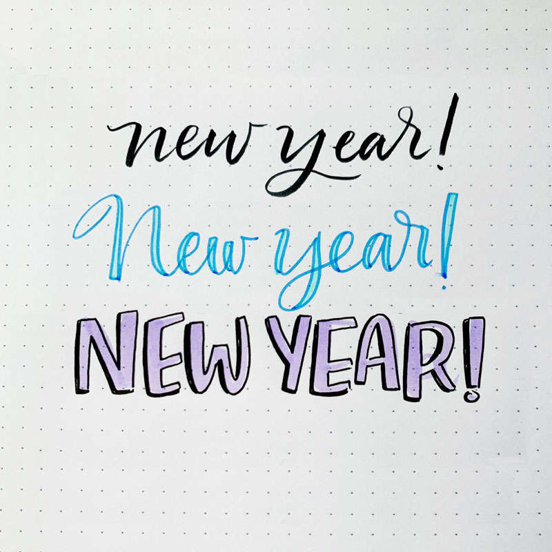 Lettering Challenge Recap - January 2020 – Let's Make Art