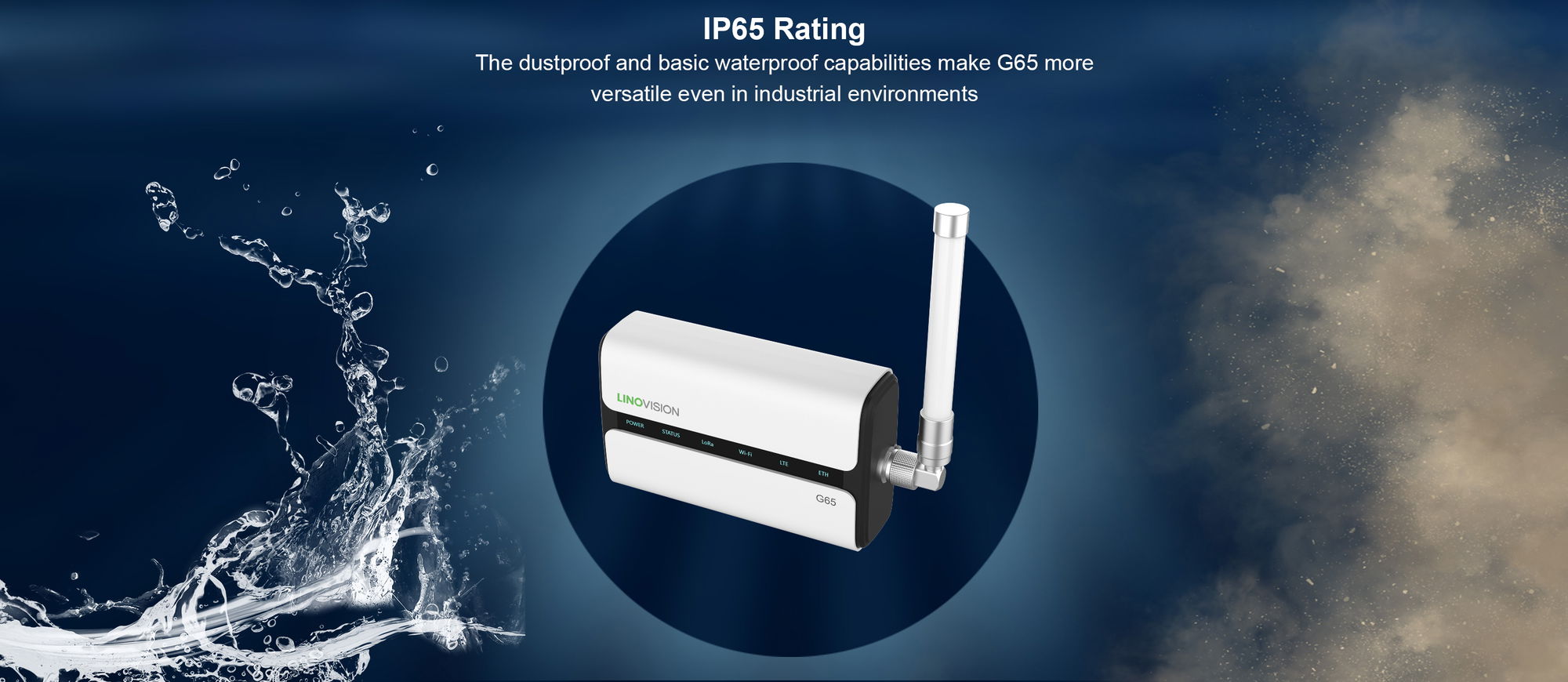 Indoor LoRaWAN Gateway Uplink 1 × RJ45 (PoE PD supported) & WiFi and O